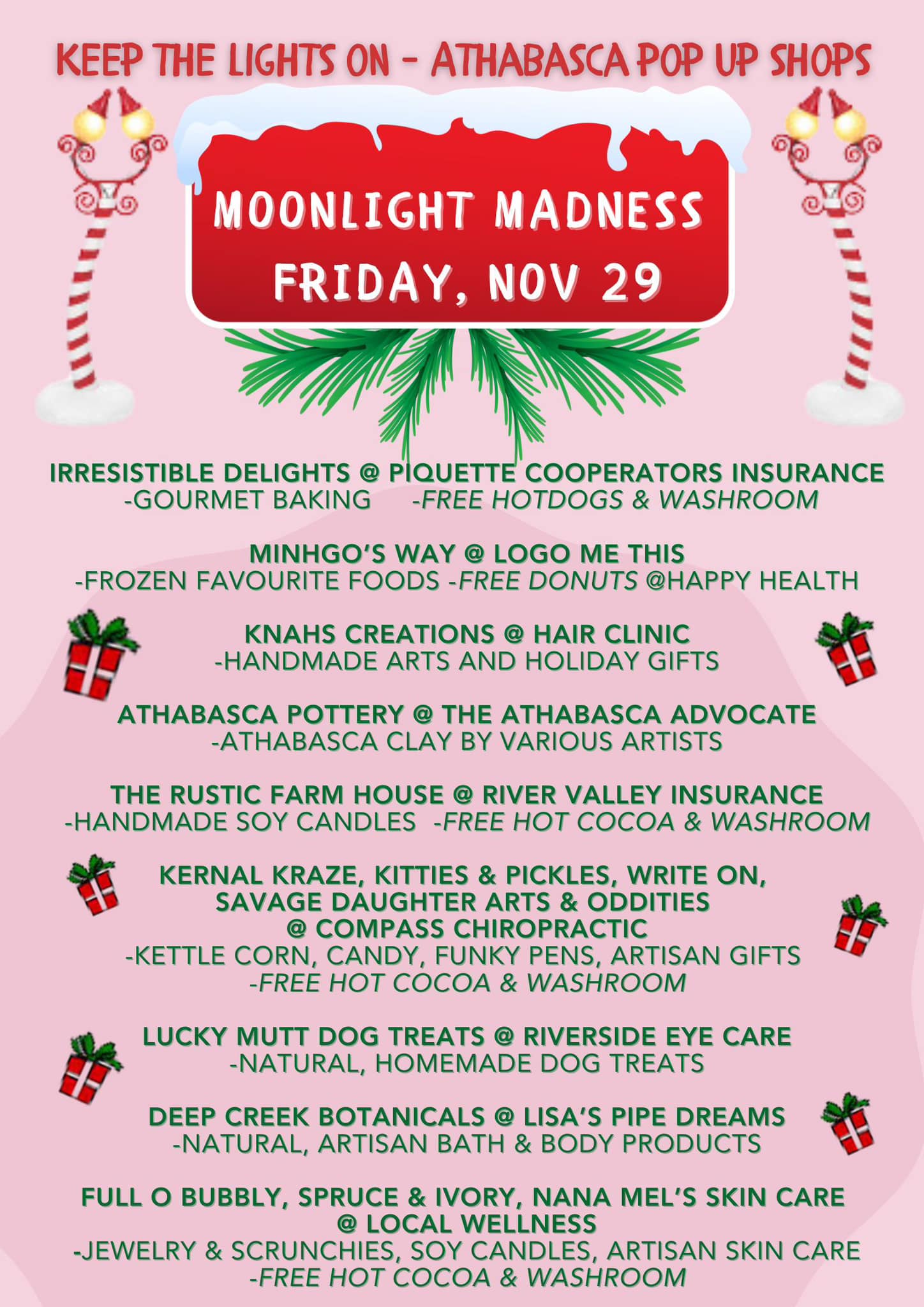 Moonlight Madness Pop-up Shops | Athabasca Region Tourism